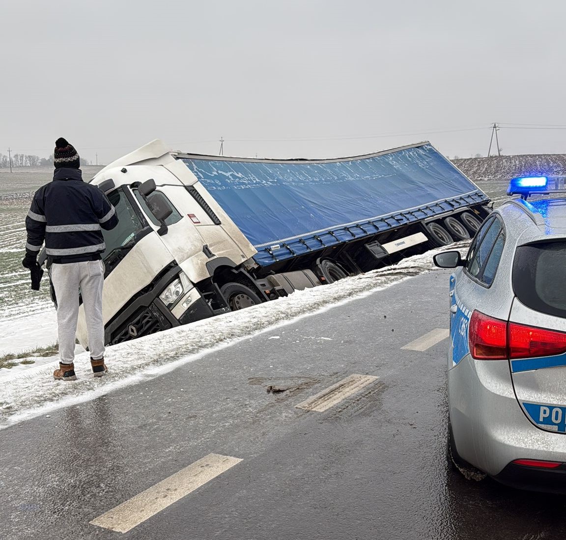Trudne warunki na drogach - Wiadomości - KPP w Mogilnie